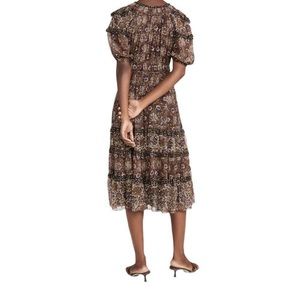 Ulla Johnson | Dresses | Ulla Johnson Naysa Silk Metallic Midi Dress In ...